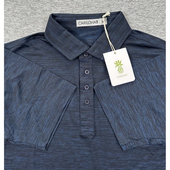 Cariloha | Shirts | Cariloha Polo Shirt Mens Medium Blue Performance ...